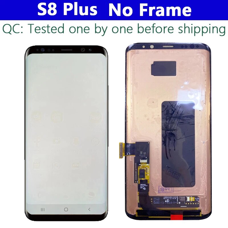 Super AMOLED TFT-дисплей для SAMSUNG Galaxy S8 SM-G950 G950F S8 Plus SM-G955 G955F сенсорный экран, замена дигитайзера ЖК-дисплея S8Plus No Frame burn