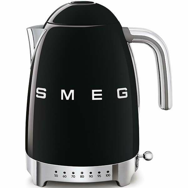 Электрический чайник SMEG KLF04BLEU, черный, 1,7 л, 2400Вт, 7 температурных режимов