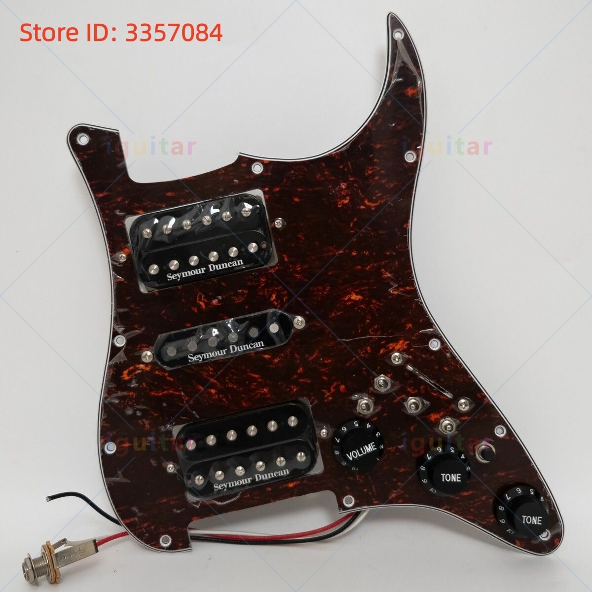 Предварительно подключенная гитара Stratocaster Pickguard HSH Pickguard, Seymour Duncan Ainico с 5 звукоснимателями и переключателем разделения катушек для замены деталей электрогитары Fender