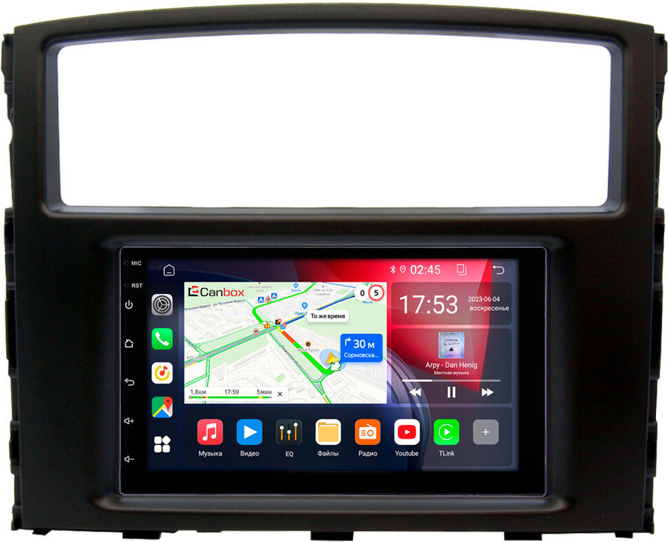 Штатная магнитола Mitsubishi Pajero 4 2006-2024 Canbox 4/64 Android 10 (GTR7-RP-MMPJ7Xc-24) (IPS, DSP, CarPlay)