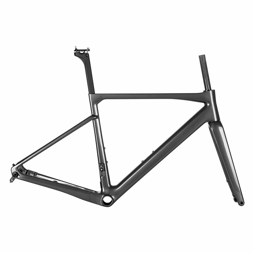 Spcycle T1000 карбоновая рама для шоссейного велосипеда 700C Черный, Size L Glossy, Metallic Gray