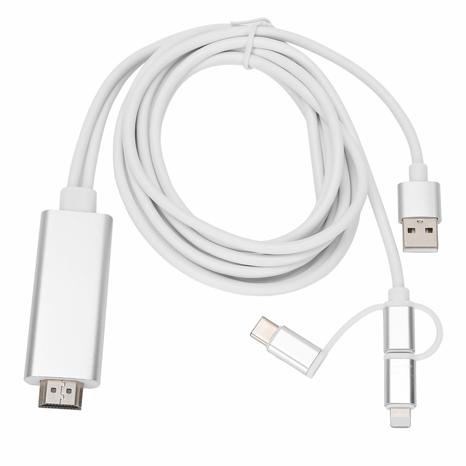 Кабель Micro USB/Type-C to HDMI 3-в-1