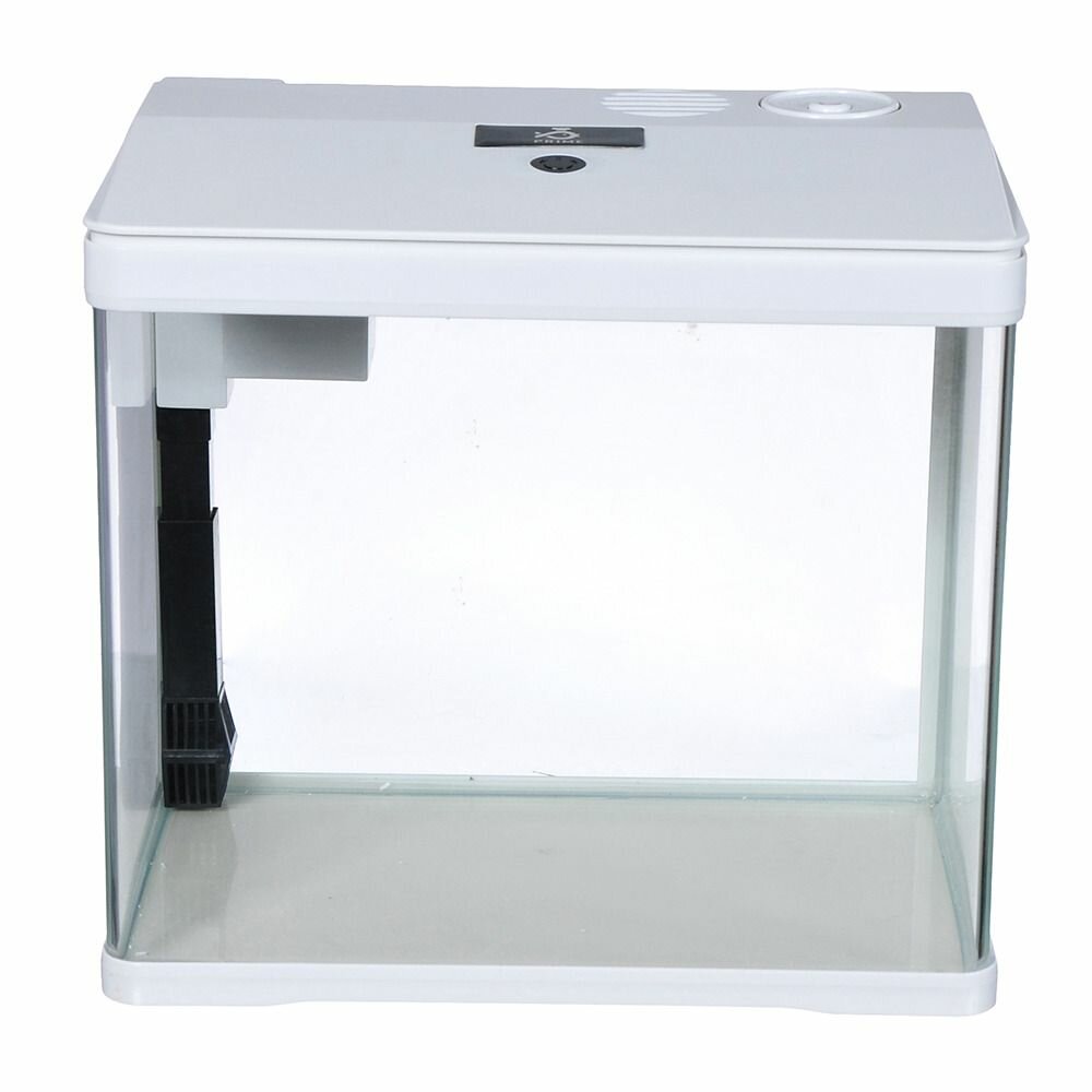 Аквариум PRIME, 15л, белый, с LED светильником, фильтром и кормушкой