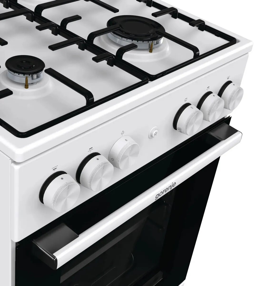 Плита Газовая Gorenje GG5A12WH белый (без крышки) реш. сталь