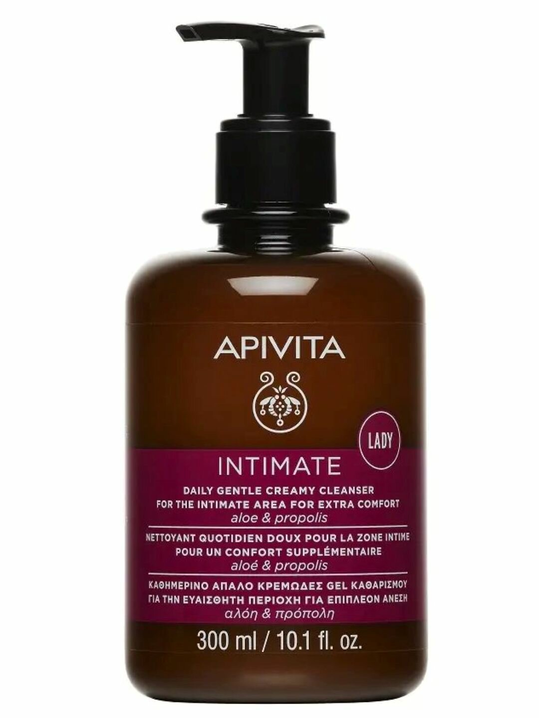 Апивита интимэйт леди Мягкая очищающая пенка для интимной гигиены с Алоэ и Прополисом, 300 мл | APIVITA Intimate Care