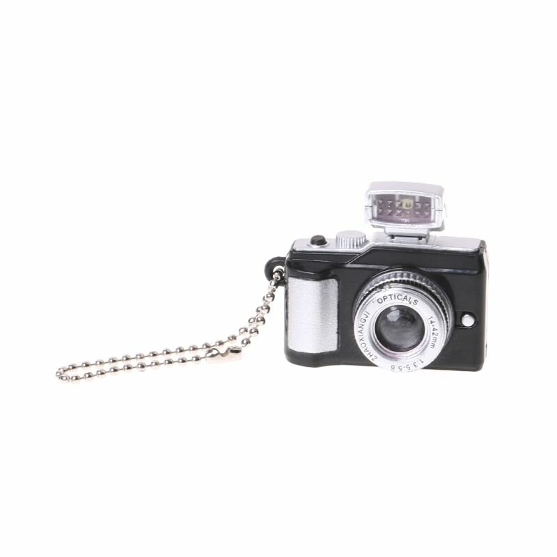 (1 шт.) Брелок для фотоаппарата Leica, детская светящаяся звуковая светодиодная игрушка (новая)-черный