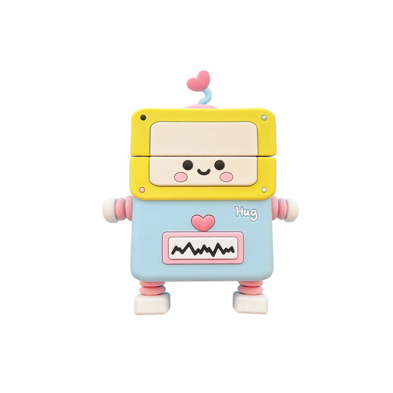 Робот для Apple AirPods Pro2 Bluetooth чехол для беспроводной гарнитуры 1/2/3 поколения милый силиконовый объемный