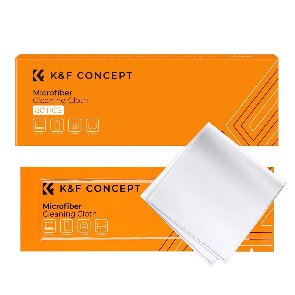 Концепция K & F Безпыльная чистая ткань 15 * 15 cm цветная коробка 80 шт.