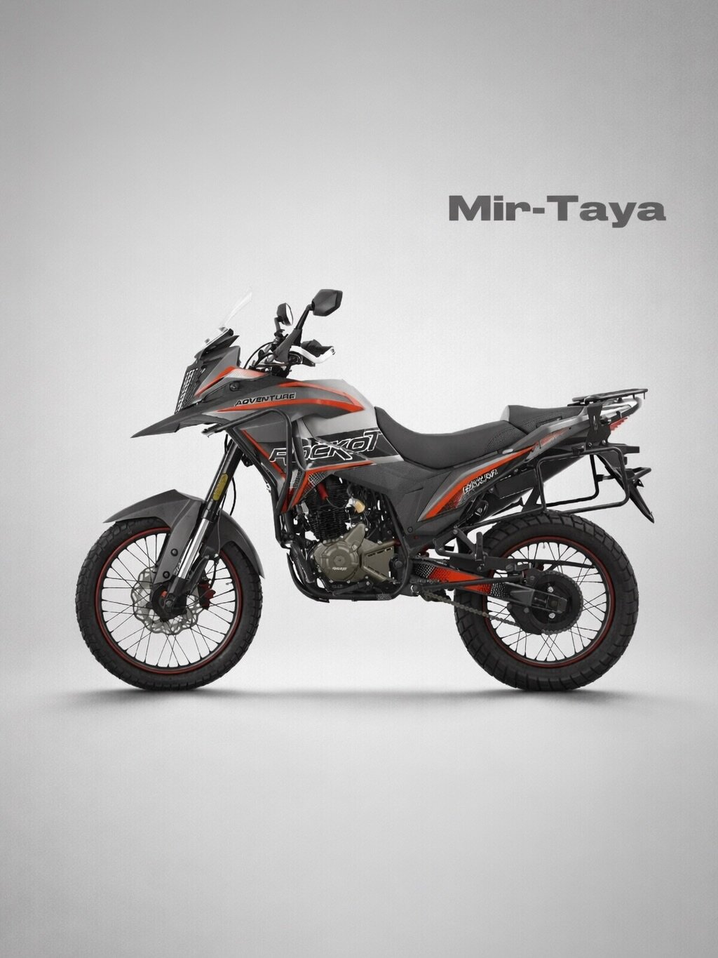 Мотоцикл турэндуро ROCKOT DAKAR ADVENTURE 2.0 (серый/красный)