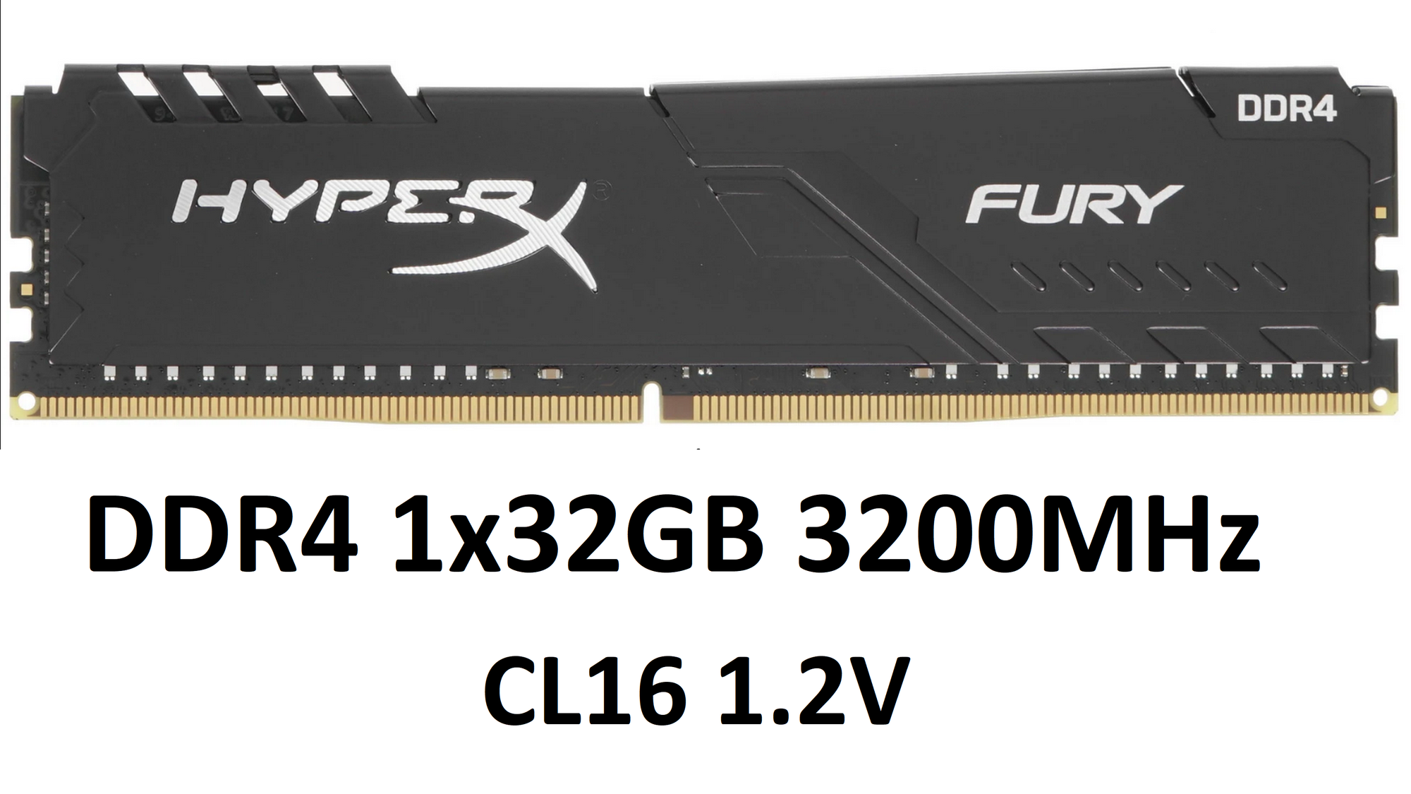 Оперативная память Kingston HyperX FURY Black DDR4 3200 MHz CL16 HX432C16FB3/32