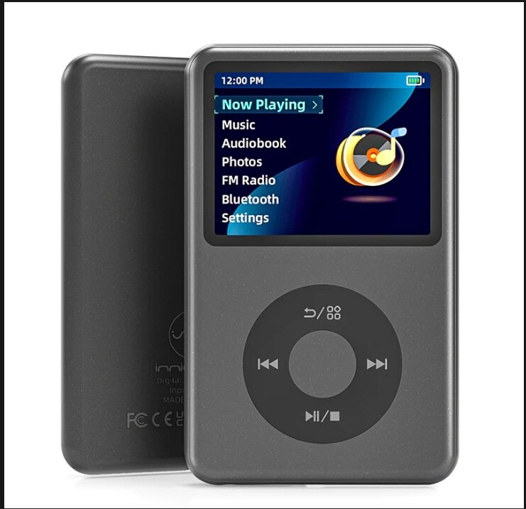 MP3-плеер с Bluetooth экраном Hi-Fi 128 ГБ FM тюнер тачскрином для студентов и детей качественный звук