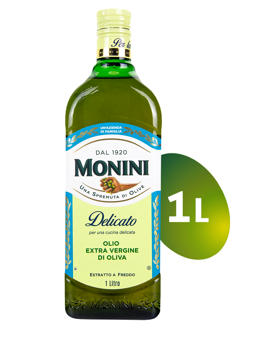 Оливковое масло Monini Extra Virgin "Delicato" нерафинированное 1 л