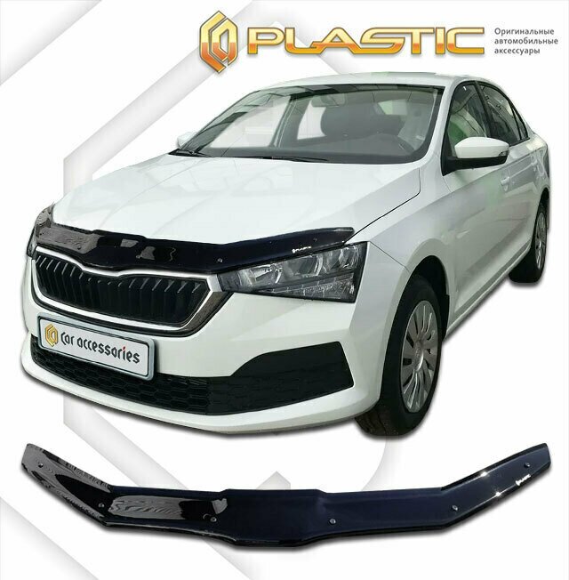 Дефлектор капота для Skoda Rapid 2020-н. в. Classic черный