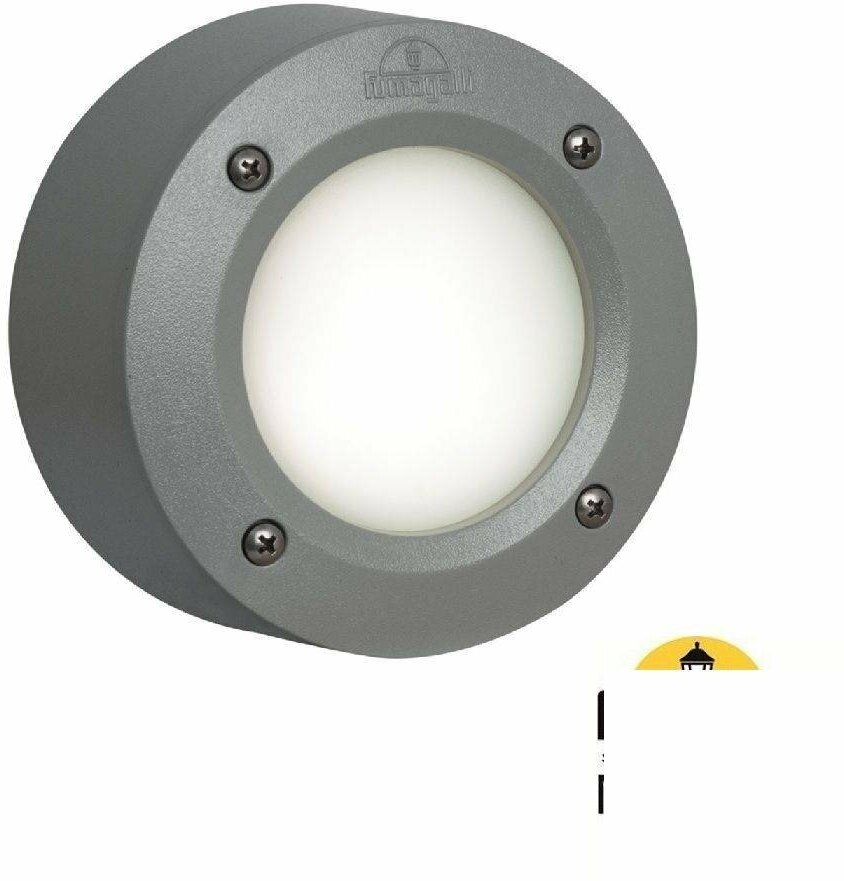 Светильник для подсветки лестниц накладной Fumagalli Extraleti 100 Round 2S1.000.000. LYG1L, Серый и Матовый