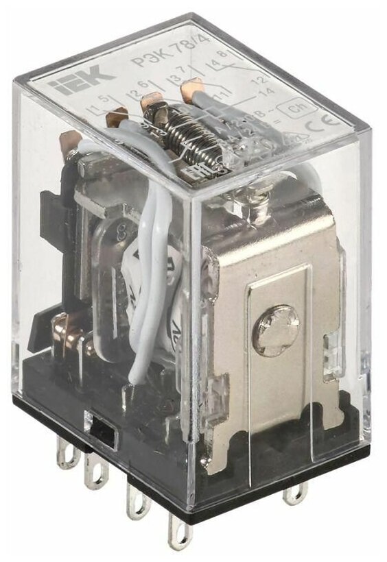 Реле РЭК 78-4 3А 12В DC IEK RRP20-4-03-012D