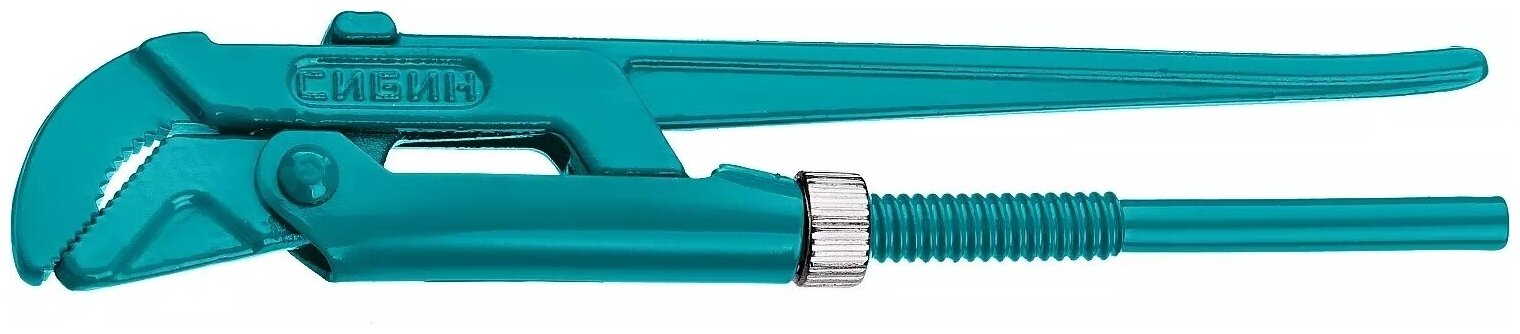 Трубный рычажный ключ с изогнутыми губками №0 на 250 мм Сибин 2730-0