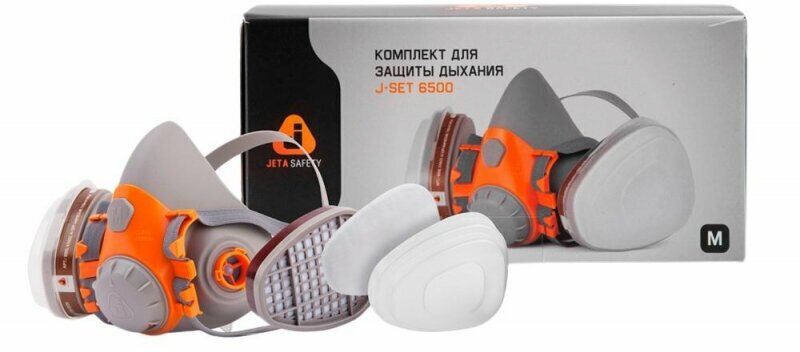 Комплект защитный JetaSafety 6500(перч, п/маск, фильтр, предфильтр, держат)р. L, 1292892