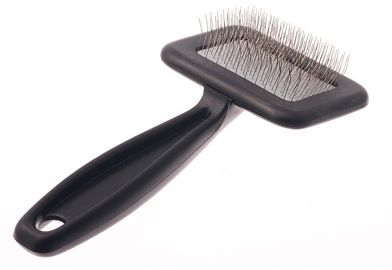 Hello Pet Пуходерка пластик мягкий корд черная ручка, малая 1681S