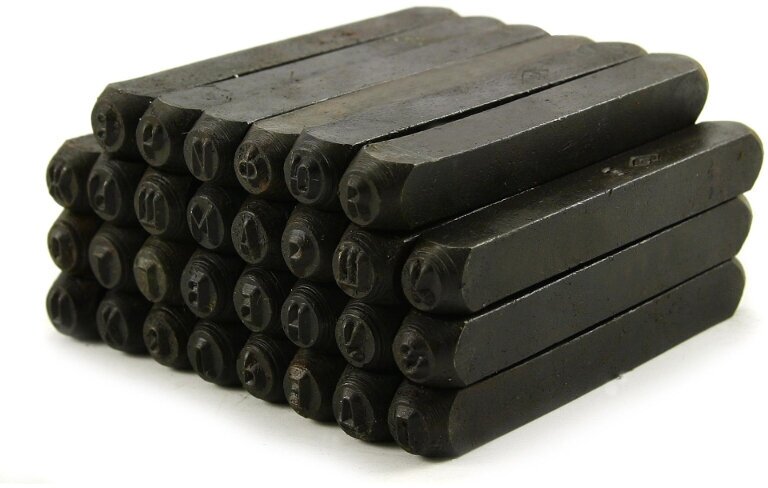 Клейма стальные буквенные №8