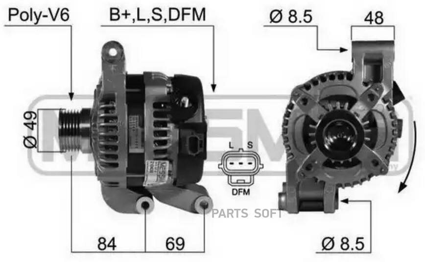 ERA 210438 Генератор FORD FOCUS II 1.8/2.0 ERA 210438