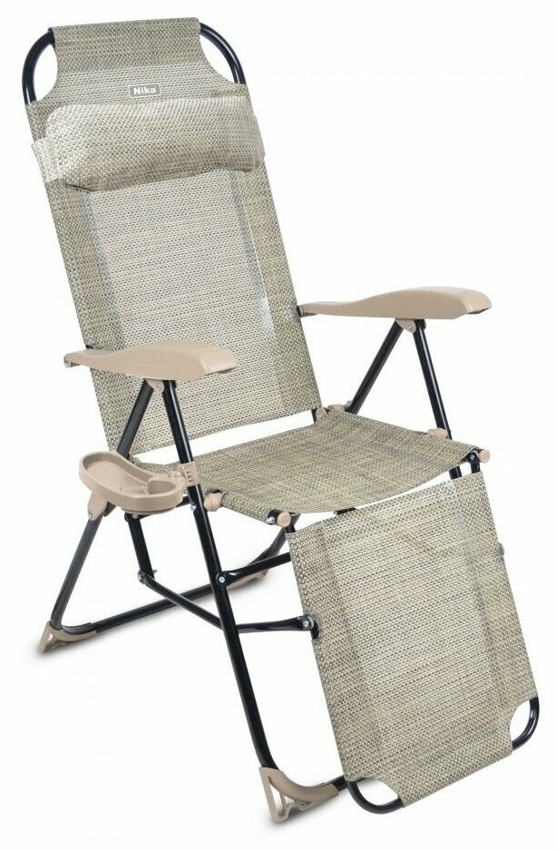 Шезлонг NIKA КШ3 с полкой (КШ3/3 ротанг)