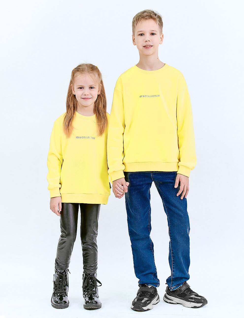 Свитшот детский оверсайз школьный толстовка без капюшона