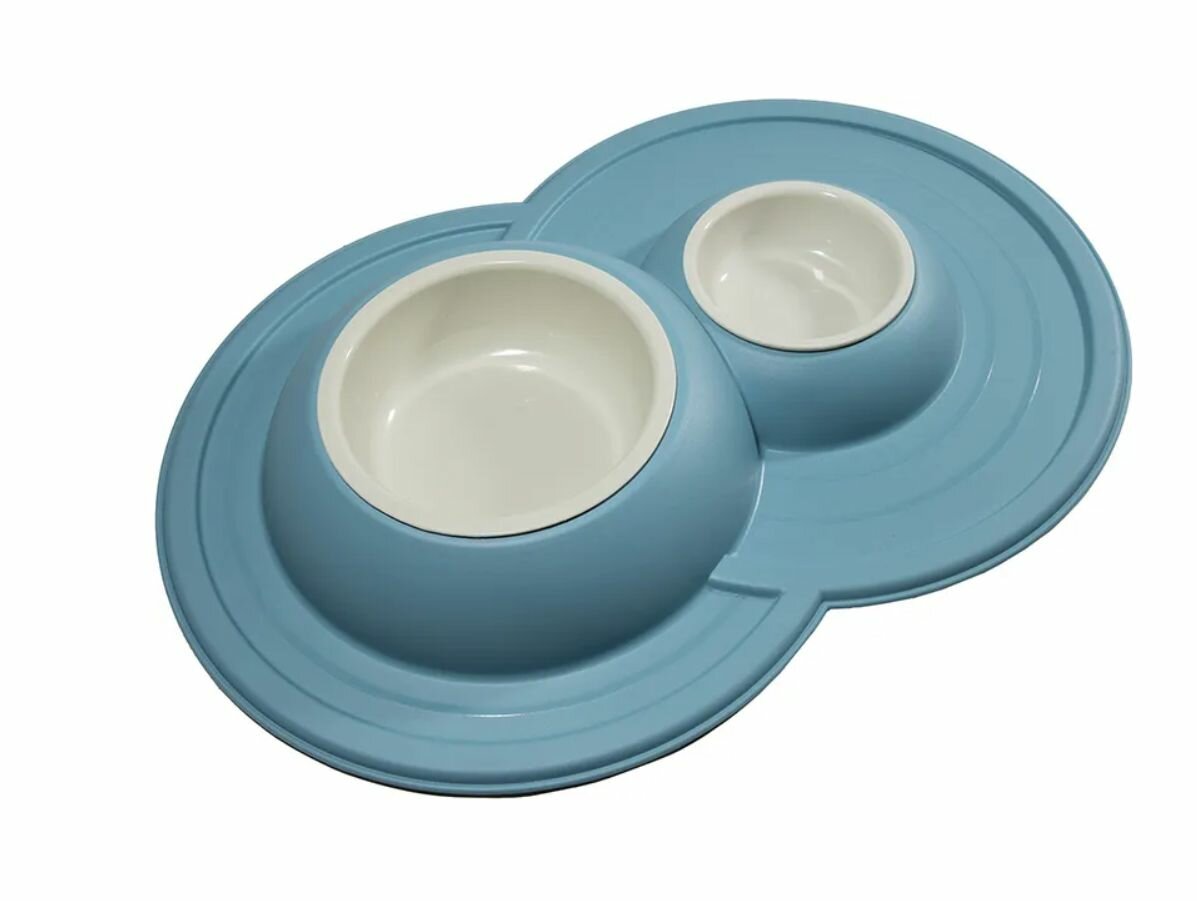 Georplast поддон резиновый с двумя мисками пластик, 230 х 600 мл