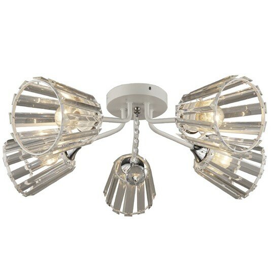 Люстра AURA S0038-5 CR+WT