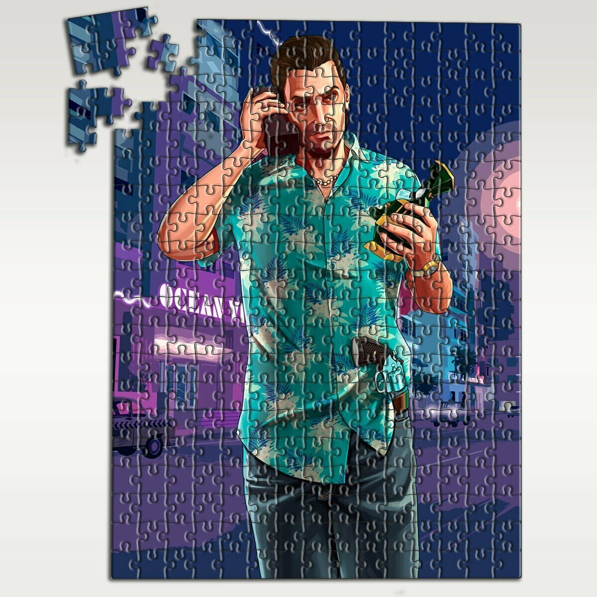 Пазл картонный А3: модель игра Grand Theft Auto - 5376 П