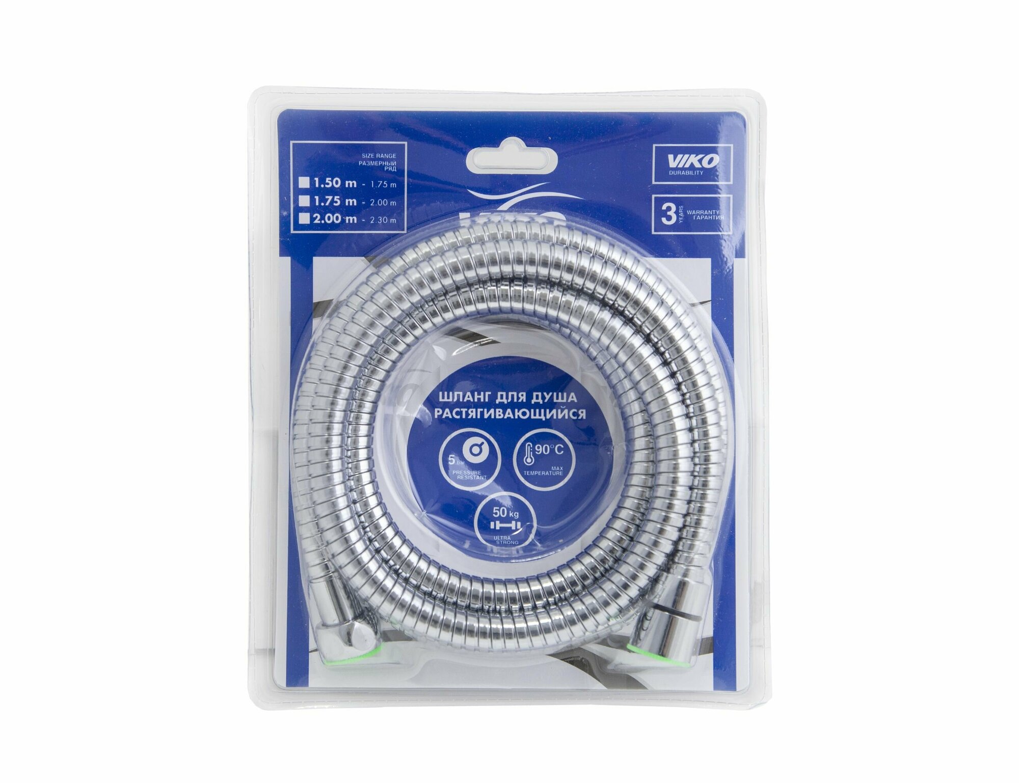Шланг для душа VIKO V-0557 2,0м имп/конус в блистере