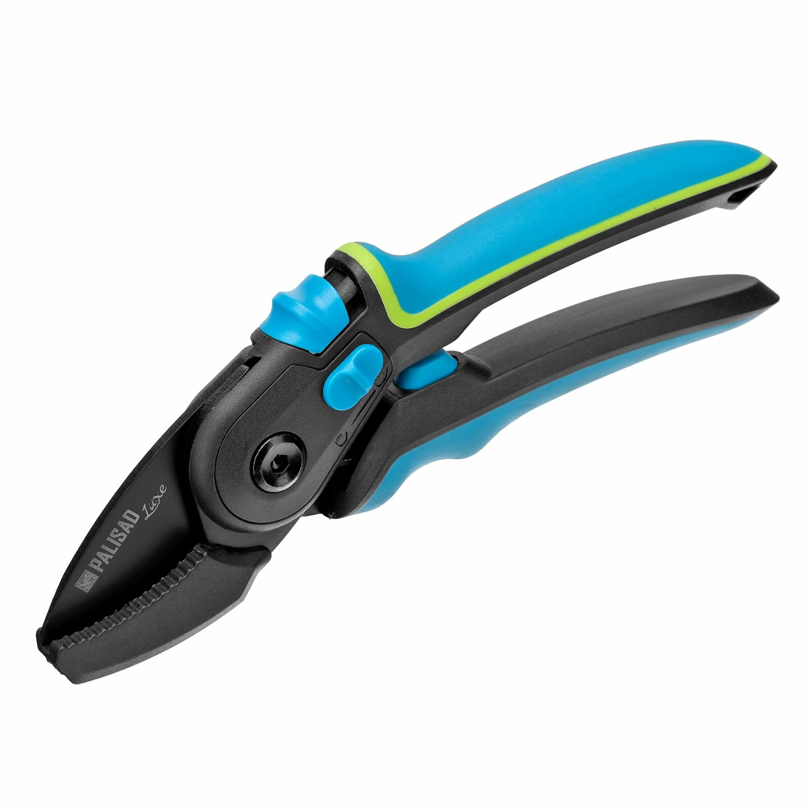 Секатор садовый PALISAD с наковальней, 220 мм, регулировка захвата, трехкомпонентные рукоятки, Luxe (604805)