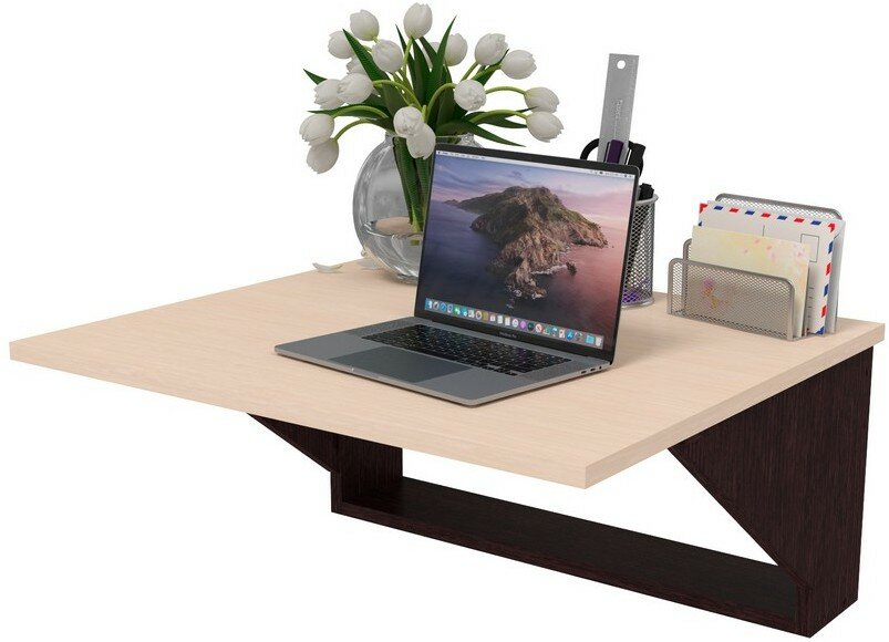 Стол откидной настенный СО-1 Венге/Дуб молочный