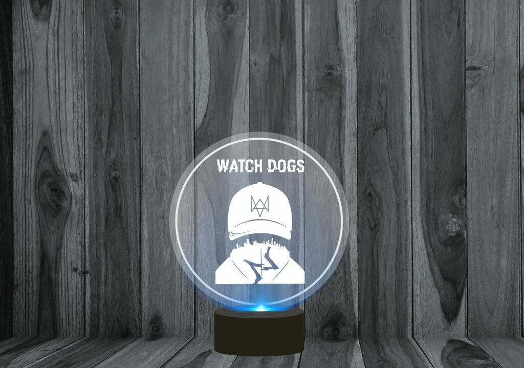 Светильник, ночник 3D Watch Dogs, Сторожевые псы №2