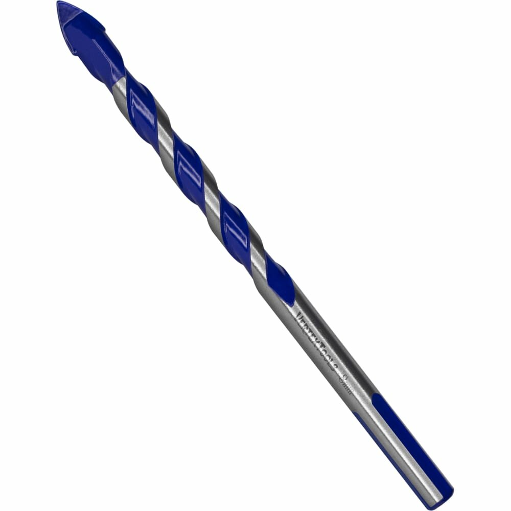 Сверло универсальное 8x115 мм vertextools 1155-8-115, твердосплавное, цилиндрический хвостовик с тремя гранями