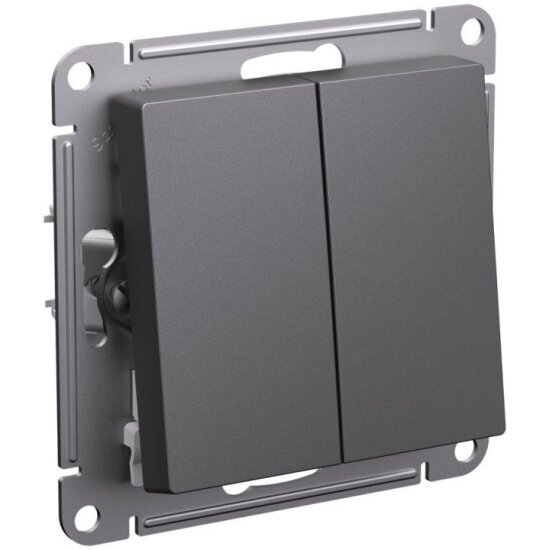 Выключатель Systeme Electric (schneider Electric) 2-кл. AtlasDesign сх.5 10АХ механизм базальт, ATN001451