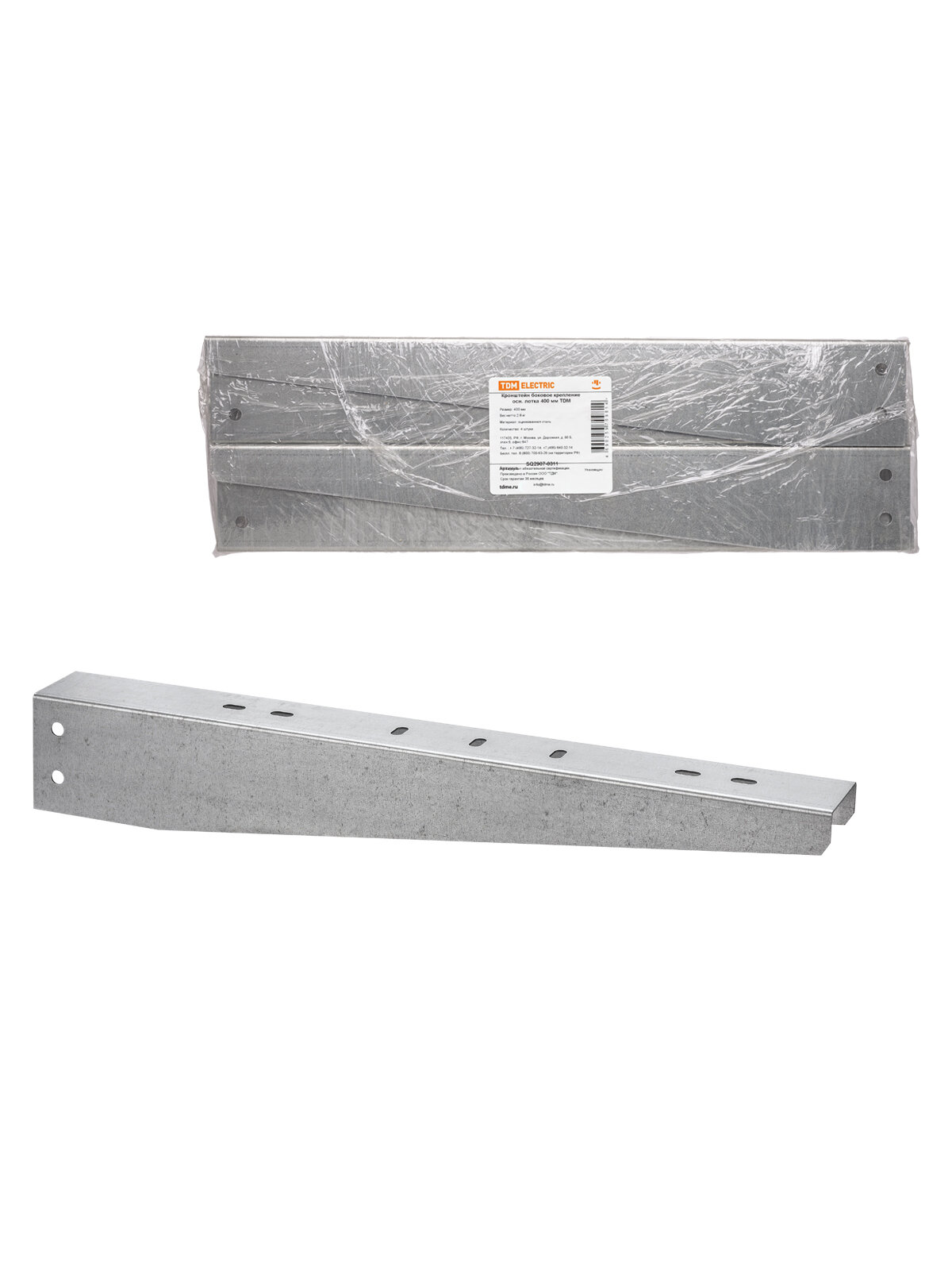 Кронштейн боковое крепление, осн. лотка 400 мм. TDM (упак. 4 шт.)