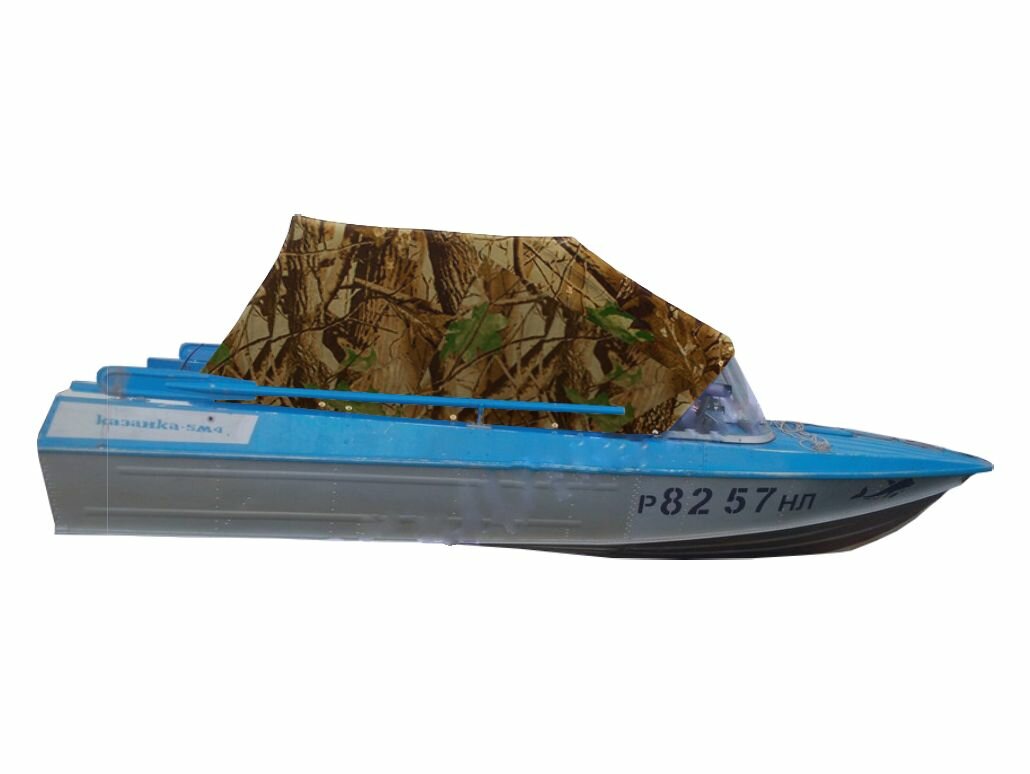 Казанка 5М2,3,4. Тент ходовой на штатное стекло и штатные дуги