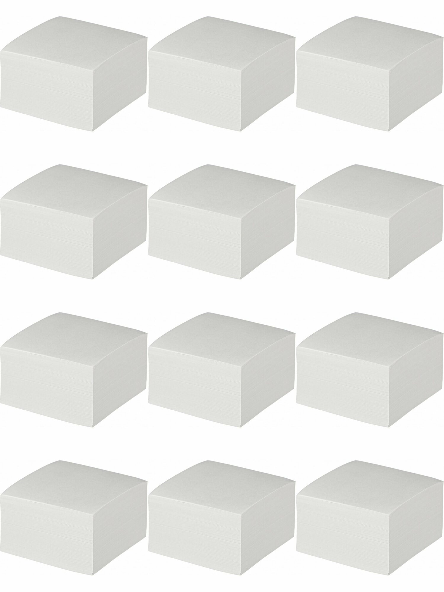 Attache Блок для записей запасной 9х9х5 см, белый, 12 уп