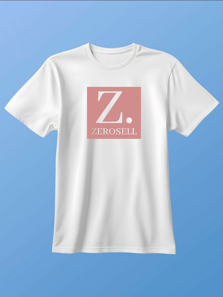 Футболка с надписью логотип zerosell