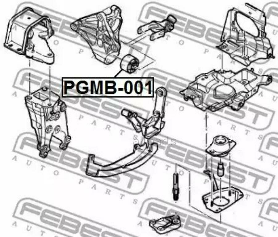 FEBEST PGMB-001 сайленблок подушки двигателя CITROEN C5 2008-