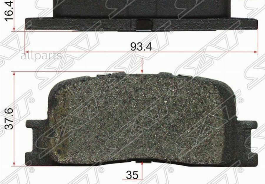 SAT ST-04466-33130 Колодки тормозные (Сзади) Toyota Camry (XV30) 01-06 / Wish 03-17