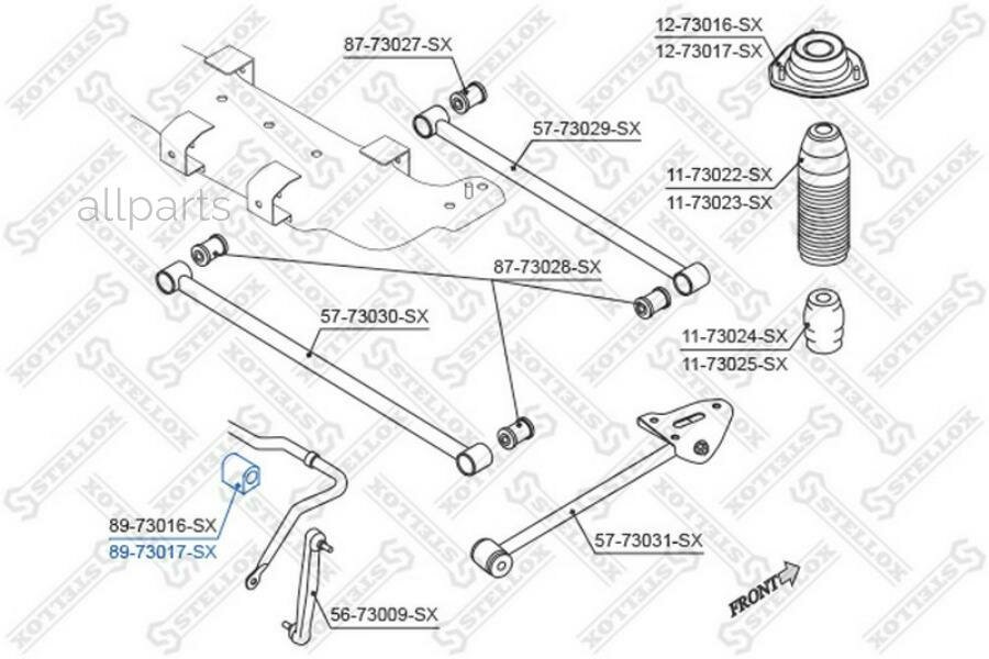 STELLOX 8973017SX втулка стабилизатора заднего!\ Daewoo Lacetti Station Wagon 04>