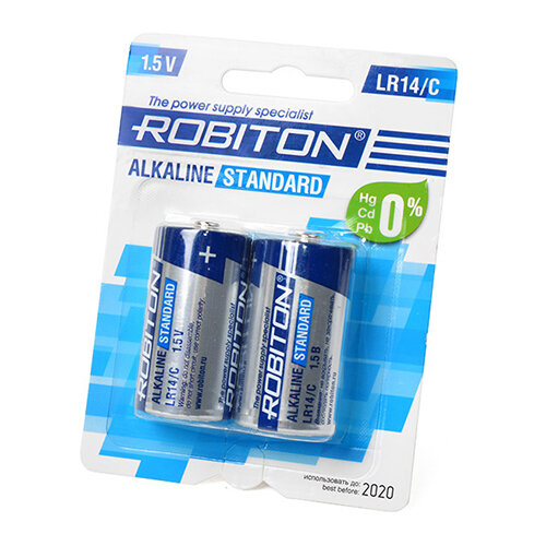 Элемент питания ROBITON STANDARD LR14 BL2