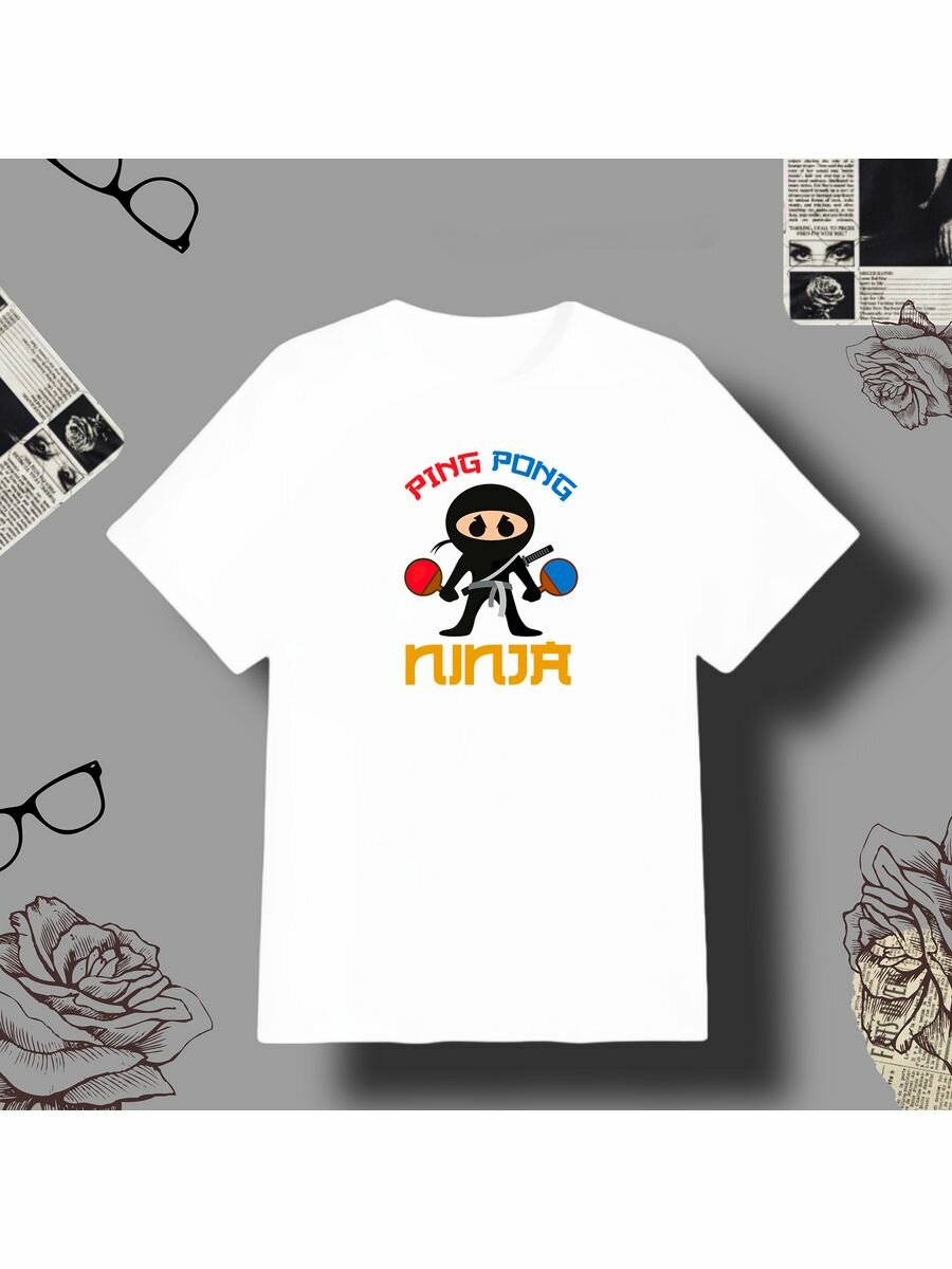 Футболка ping pong пинг понг ниндзя ninja