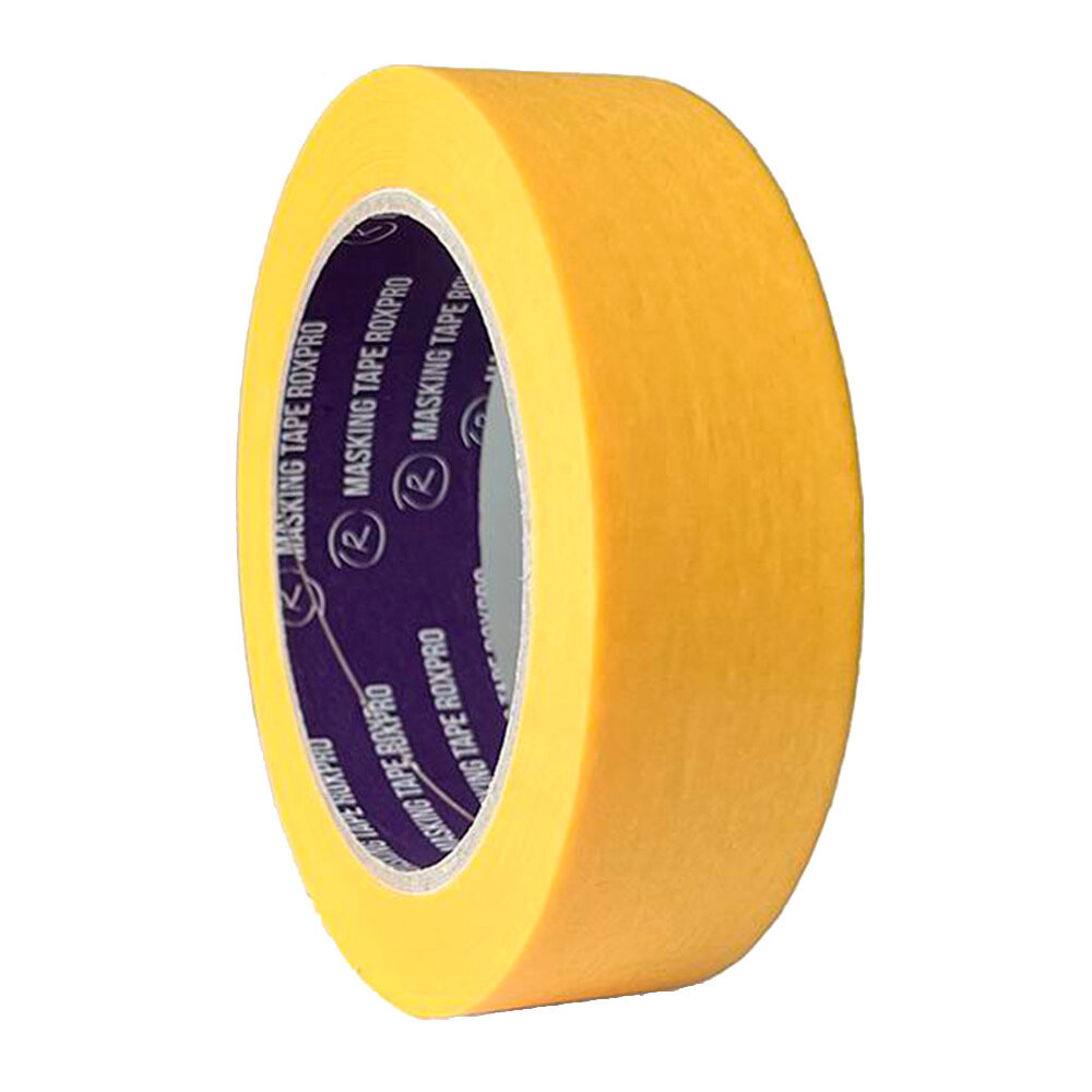 Лента малярная RoxelPro RoxPro 5010 для четкого края желтая 30 мм 50 м (304142)