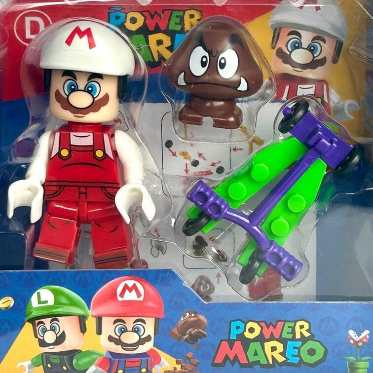 2D Конструктор minifigures Super Mario, фигурка Супер Марио 8 см.