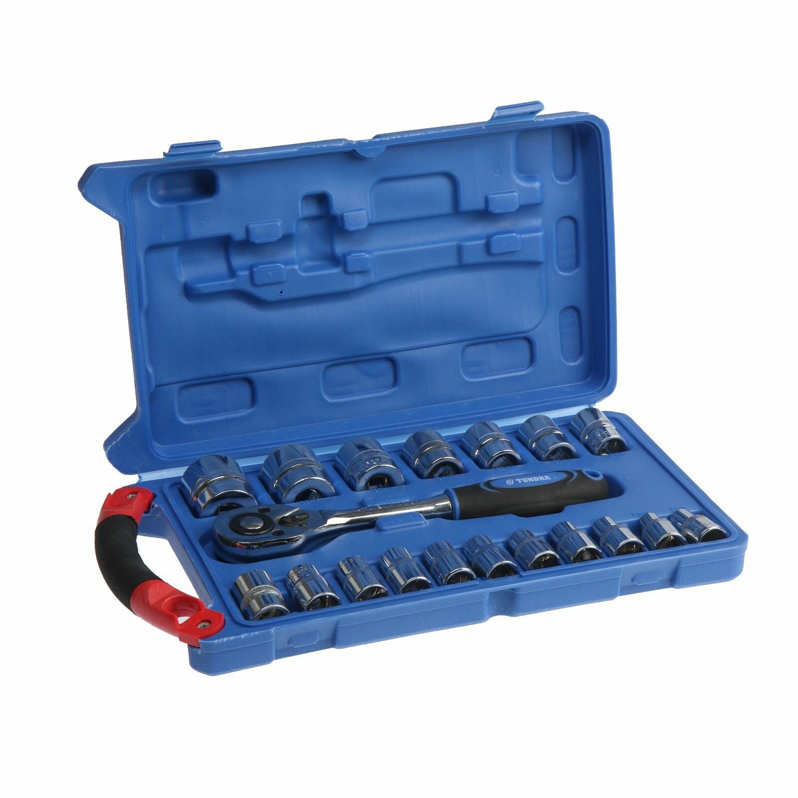 Набор инструментов в кейсе тундра, автомобильный, 1/2", 23 предмета