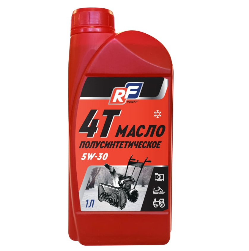 Масло для мотоциклов, полусинтетическое моторное масло для 4-тактных мотоциклов Motorbike 4T 5W-30 , 1 литр 4Тмото 5W30 1л RUSEFF 19757N