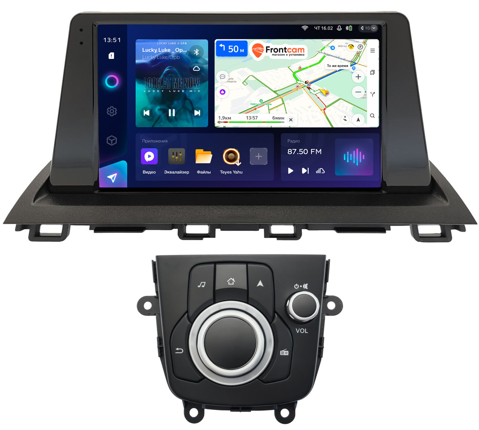 Штатная магнитола Mazda 3 (BM), Axela 3 2013-2019 Teyes CC3 2K 360 6/128 9.5" RM-9-781 Android 10 (4G-SIM, DSP, QLed)