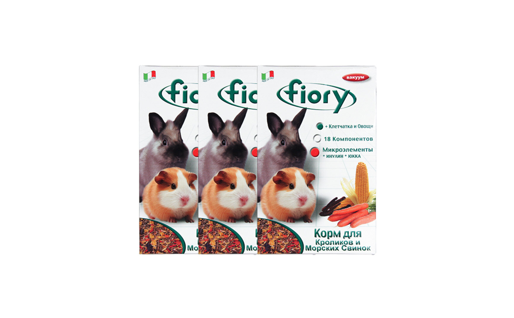 FIORY корм для морских свинок и кроликов Conigli e cavie 850 г х 3 шт.